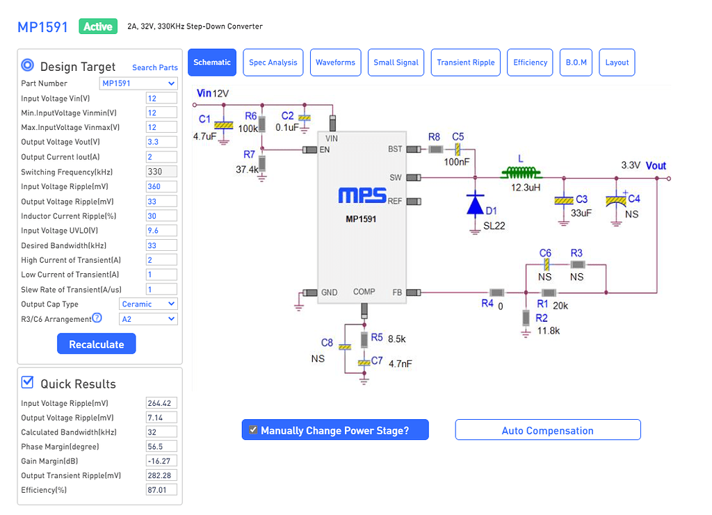 【DCDC设计】MPS DCDC在线设计工具试用体验 - 仿真工具和GUI - MPS技术论坛