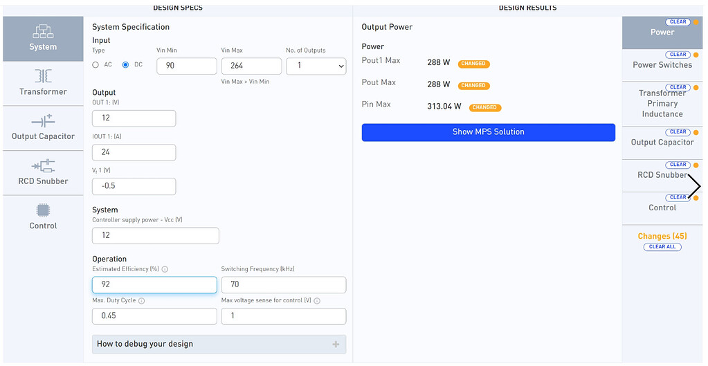 【MPS设计工具体验分享】反激设计单路输出 - 仿真工具和GUI - MPS技术论坛