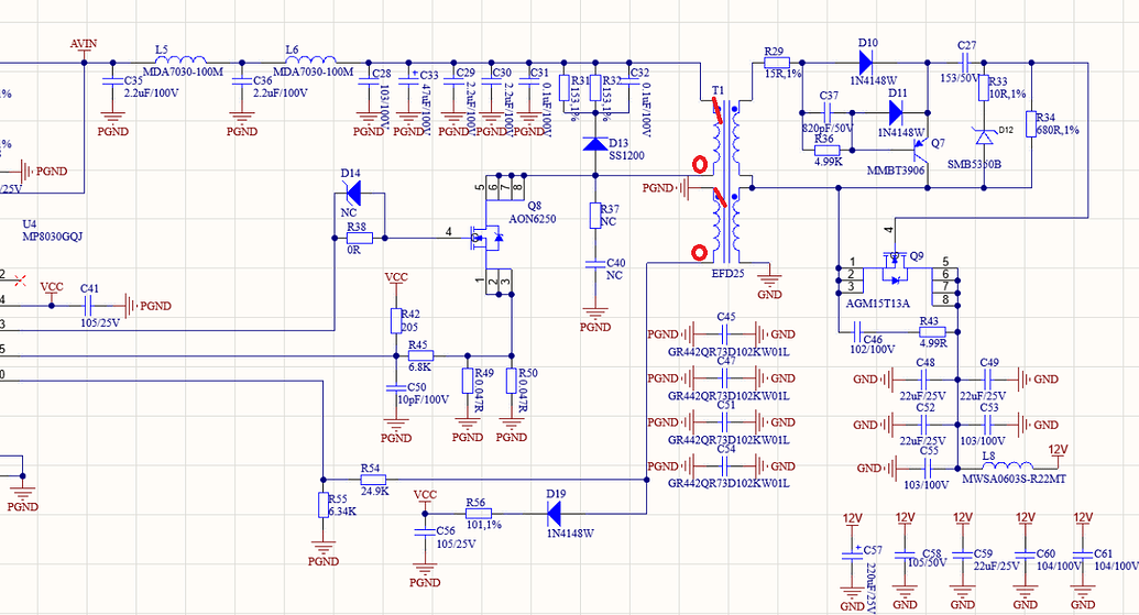 MP8030 反激拓扑电压超调 - DC-DC 功率转换 - MPS技术论坛