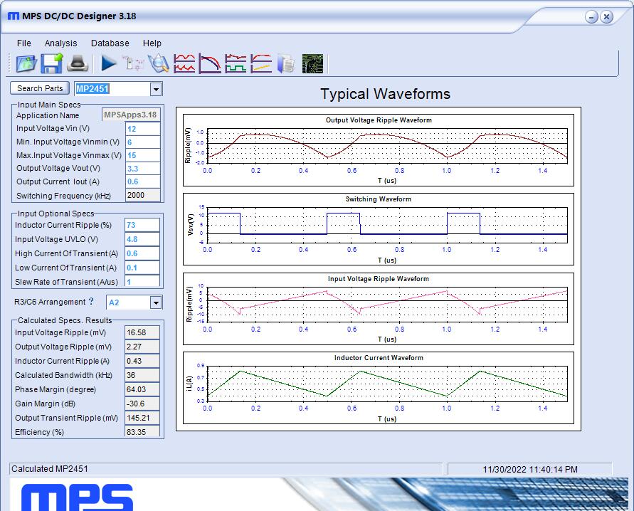 【MPS探索营+第二站】MPS DC/DC Designer windows版使用感受 - 电池管理 - MPS技术论坛